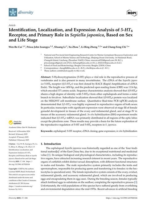 Pdf Identification Localization And Expression Analysis Of 5 Ht6 Pdf Identification Localization And Expression Analysis Of 5 Ht6
