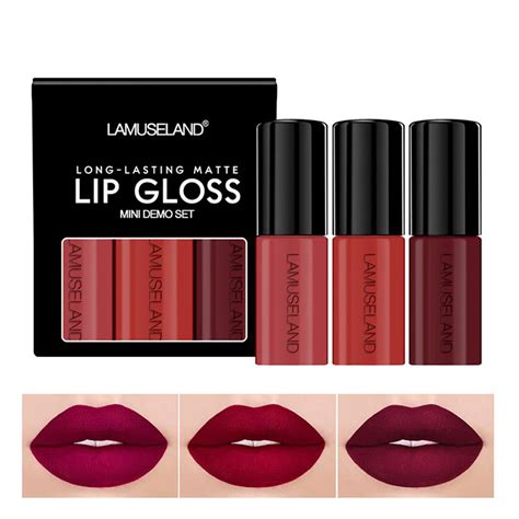 Buy 3pcslot Sexy Matt Liquid Lipstick Set Lips Tattoo