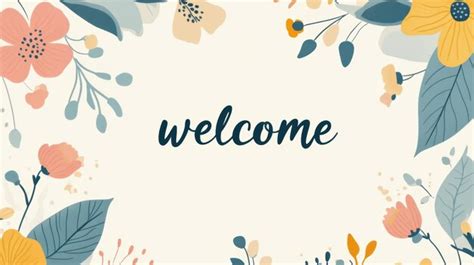 Floral Welcome Banner Premium Ai Generated Image