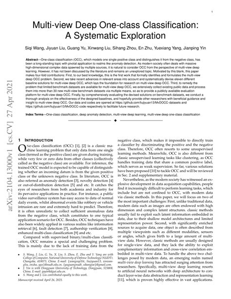 Pdf Multi View Deep One Class Classification A Systematic Exploration