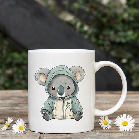 Hooded Koala Mug Printed Mug Koala Mug Personalised Mug Etsy