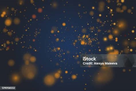 짙은 파란색 배경에 흐린 보케 빛 크리스마스와 새해 휴일 템플릿 추상적인 반짝이가 깜박이는 별과 불꽃을 디포커스 Eps 10