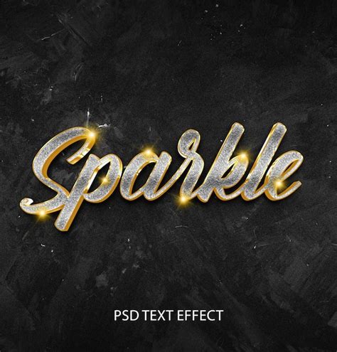 Premium PSD Sparkle Text Effect
