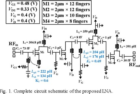 Figure From A Mw Ka Band Low Noise Amplifier Using Self Resonant Transformer Matching In