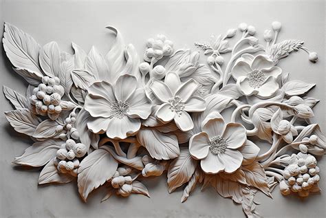 3d Vase Wall Sticker 3d Flowers Relief Wallpaper Peel Stick And One