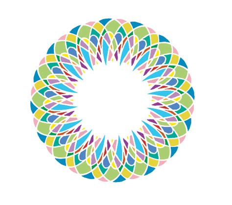 Vector Illustration Of Pastel Colored Ring Without Black Public