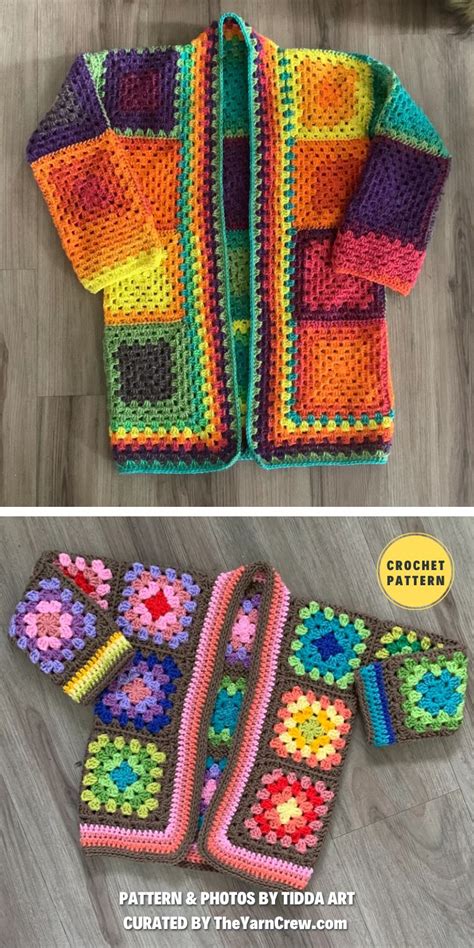 9 Crochet Granny Square Cardigan Patterns The Yarn Crew