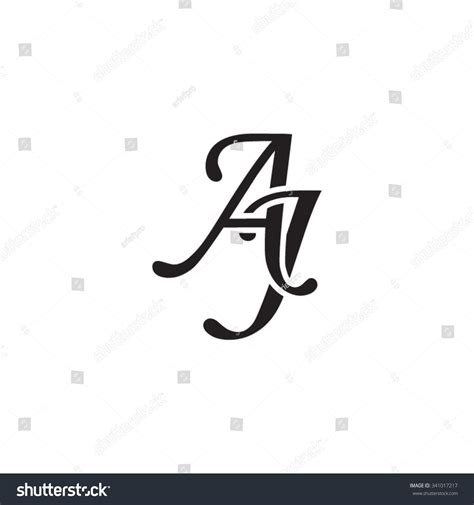 Aj Initial Monogram Logo Stock Vector Royalty Free 341017217