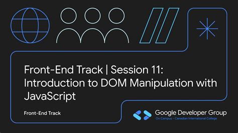 Frontend Track Session 11 Intro To Dom Manipulation With Javascript Youtube