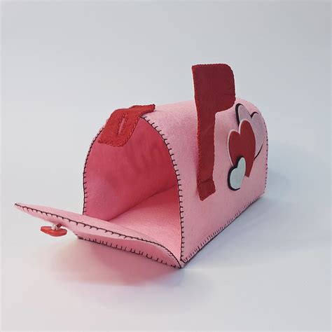 Valentine Mailbox Pattern Felt Post Box Pdf Video Tutorial Valentines