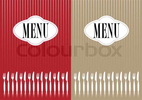 Menu Card Stock Vector Colourbox