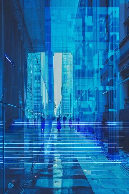 Futuristic Transformation Of Buildings Through Digital Coding Premium Ai Generated Image