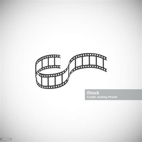 그래픽 및 웹 디자인에 대한 배경에 필름 스트립 관련 아이콘 간단한 그림 웹 사이트 버튼 또는 모바일 앱에 대한 인터넷 개념