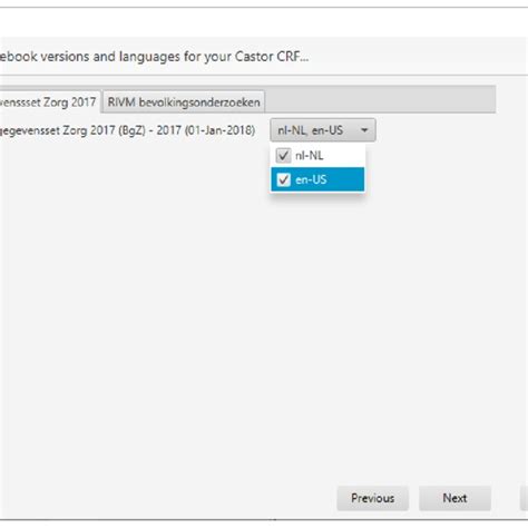 User Selects Codebook Version S And Language S Download Scientific Diagram