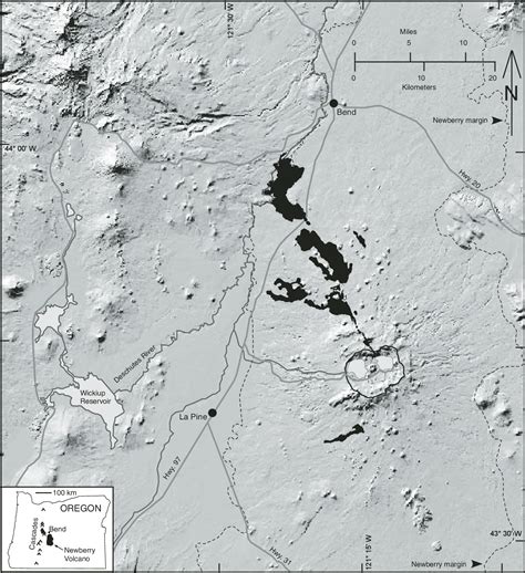 Newberry Volcano Map