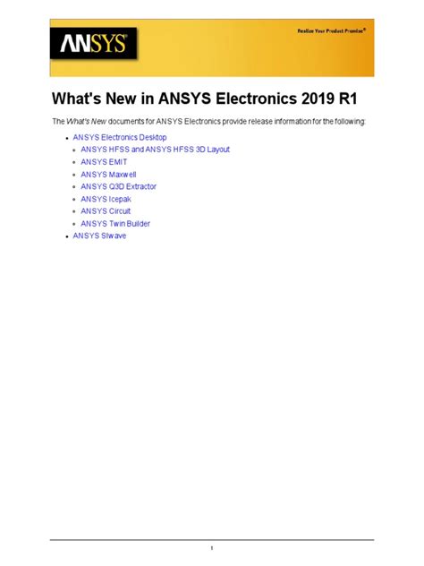 Ansys Electronics Pdf 3 D Computer Graphics Simulation