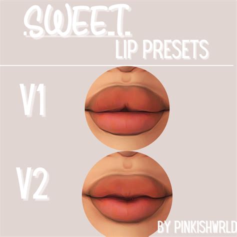 Sweet Lip Presets By PinkishWrld Screenshots The Sims 4 Create A