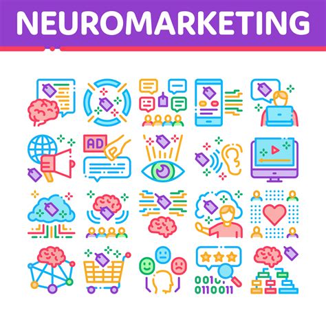 Neuromarketing Business Strategy Icons Set Vector 17542232 Vector Art At Vecteezy