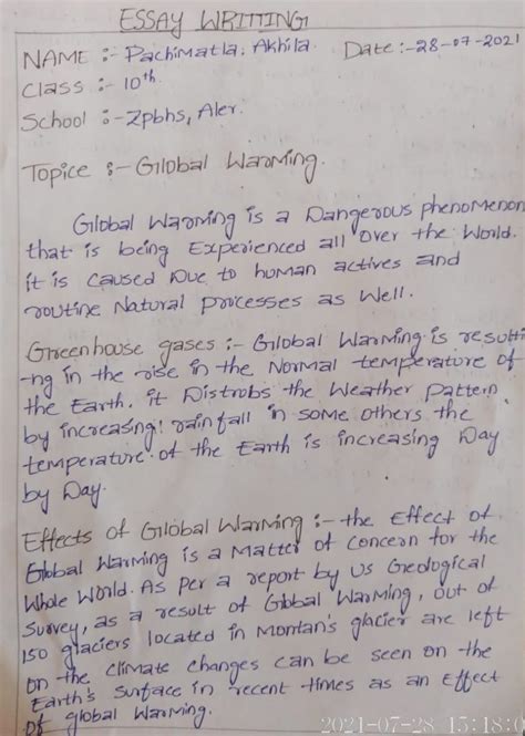 Global Warming Essay Writing India Ncc