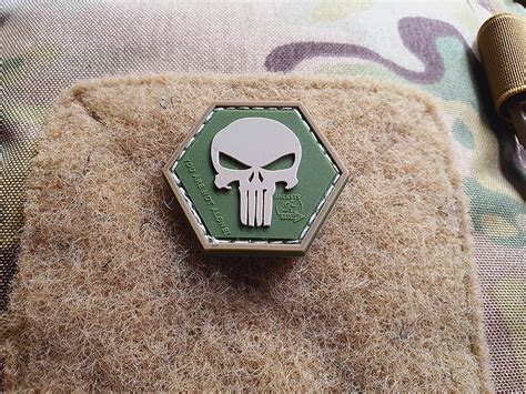 Punisher Multicam Hexagon Patch 3d Rubber Patch Patch Snatched
