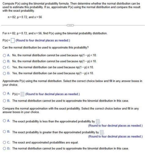 GET ANSWER Compute P X Using The Binomial Probability Formula Then Determine Whether The