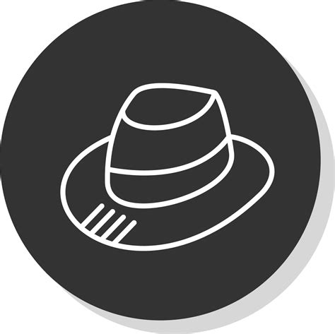 Fedora Line Shadow Circle Icon Design 43950169 Vector Art At Vecteezy