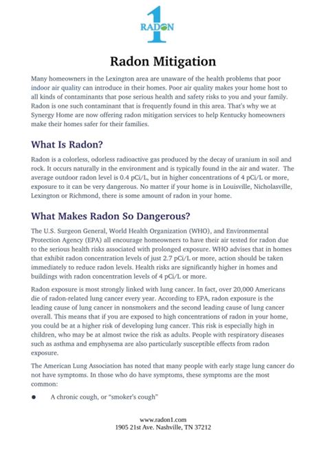 Ppt Long Term Benefits Of Radon Mitigation Powerpoint Presentation