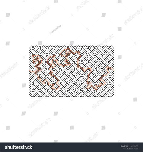 Maze Game Exit Path Rebus Isolated Stock Vector Royalty Free