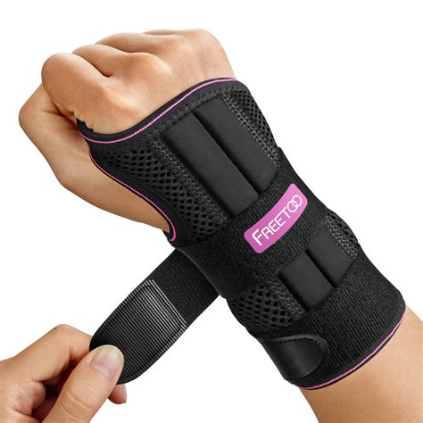 Freetoo Wrist Brace For Carpal Tunnel Relief Adjustable Night Support