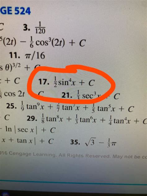 Not Sure What I Did Wrong Trig Integrals Rcalculus