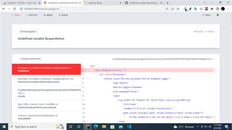 Undefined Variable ExportActive Issue Power Components Livewire Powergrid GitHub
