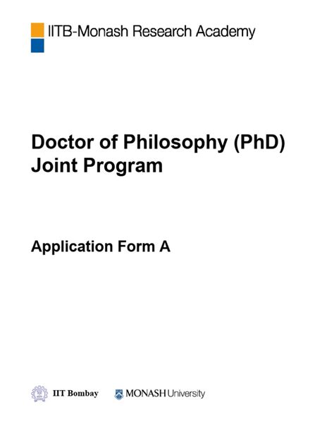Monash University Application Form Phd Download Free Pdf Doctor Of Philosophy Test Of