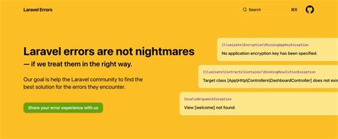Laravel News On Linkedin Introducing Laravel Errors Website