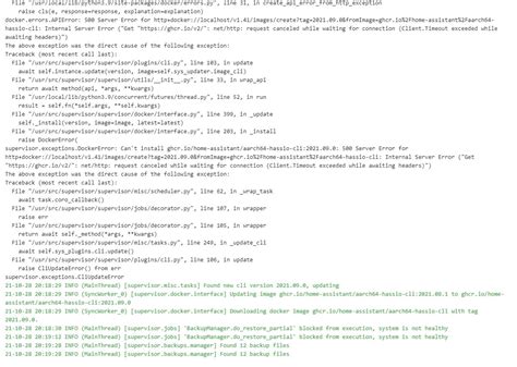 Unable To Update Supervisor System Is Not Healthy · Issue 3274 · Home Assistant Supervisor