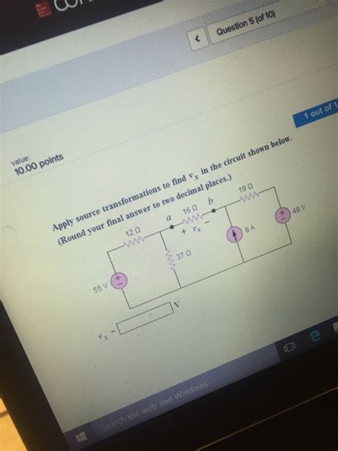 Solved Apply Source Transformations To Find Vx In The