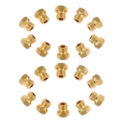 프로판 Lpg 천연 가스 파이프 온수기 Diy 버너 부품 Lp 가스 변환 키트용 M6 × 075mm05mm 황동 제트