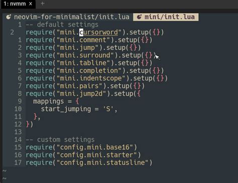Neovim For Minimalists — Mininvim