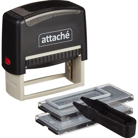 Самонаборный пластиковый штамп Attache 6 строк 70x32 мм 1348208 ...