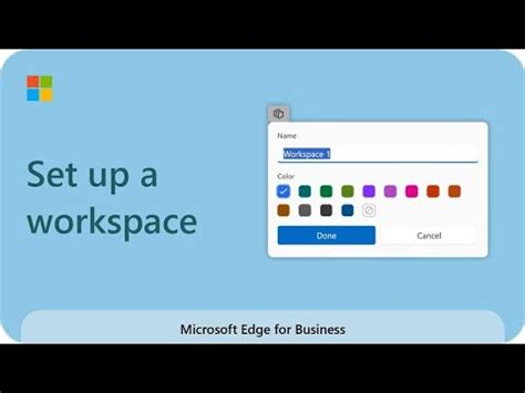 Microsoft Edge Workspaces How To Set Up A Workspace YouTube