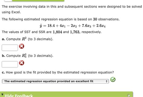 Solved The Exercise Involving Data In This And Subsequent