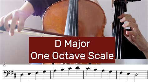 How To Play D Major Scale On Cello One Octave Youtube