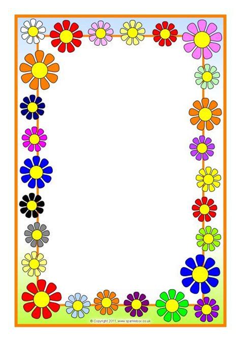 Portrait A4 Page Borders Set Sb5859 Sparklebox Flower Border Clipart Floral Border Design Portrait A4 Page Borders Set Sb5859 Sparklebox Flower Border Clipart Floral Border Design