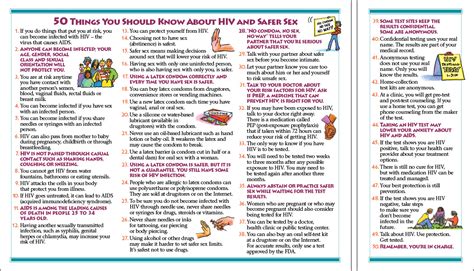 50 Things You Should Know About Hiv And Safer Sex