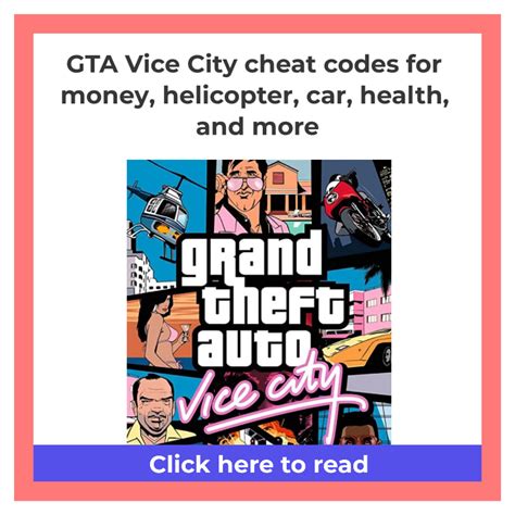 GTA Vice City Cheat Codes For Money Helicopter Car Health And More GeekBite