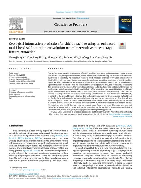 Pdf Geological Information Prediction For Shield Machine Using An Enhanced Multi Head Self