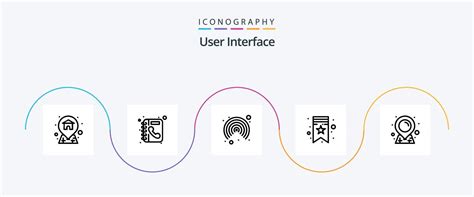 User Interface Line 5 Icon Pack Including Sticky Interface Map Tag 19285320 Vector Art At
