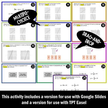 Linear Equations Review Google Slides Digital Task Cards By Mandy S Math World
