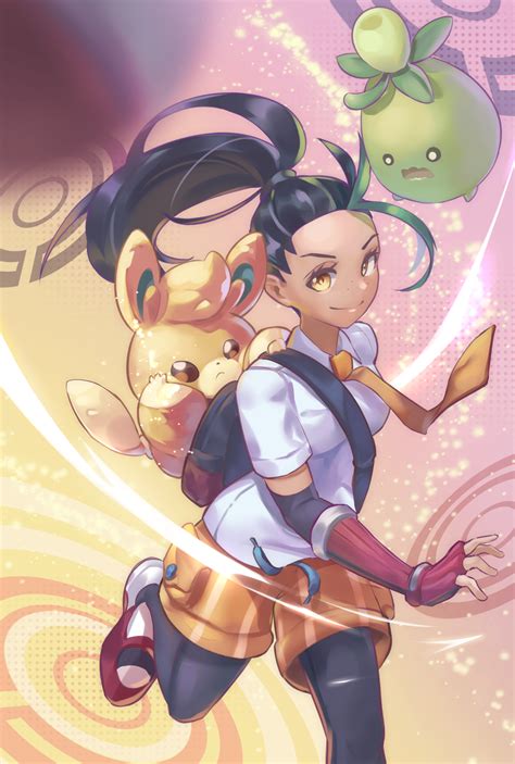 Nemona Pawmi And Smoliv Pokemon And More Drawn By Maigandayo Danbooru