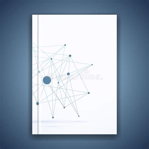 Atom Molecule Connection Idea Folder Template Stock Vector