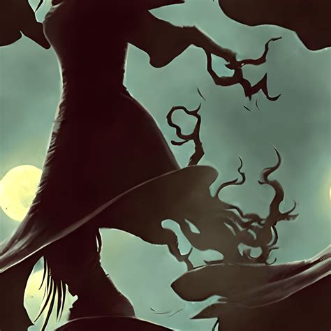 Witch Graphic With Repeating Pattern · Creative Fabrica